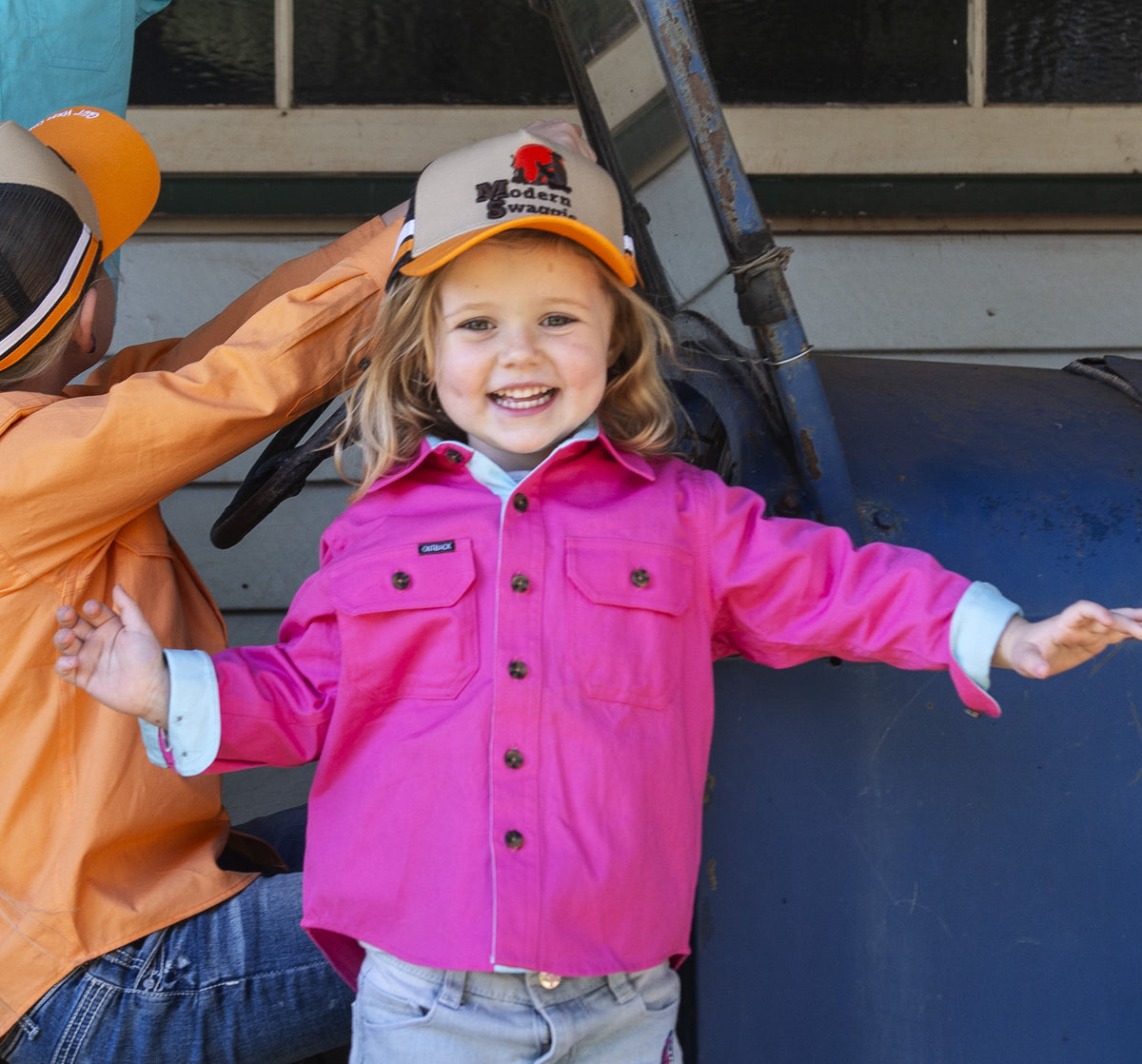 'Outback' Kids TAMBO Contrast FULL Button Work Shirt – Modern Swaggie